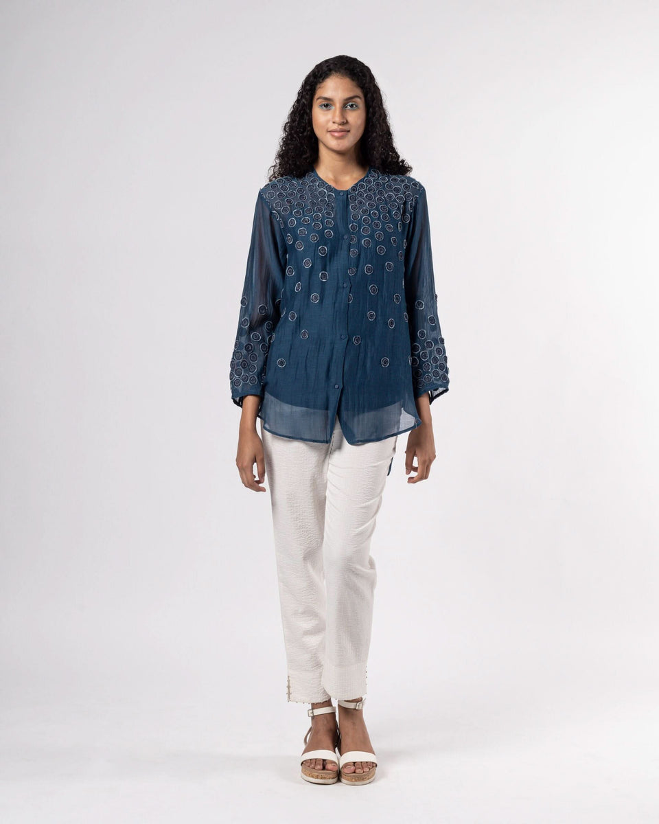 Sanara Indigo Shirt – Shades of India Crafts PVT LTD